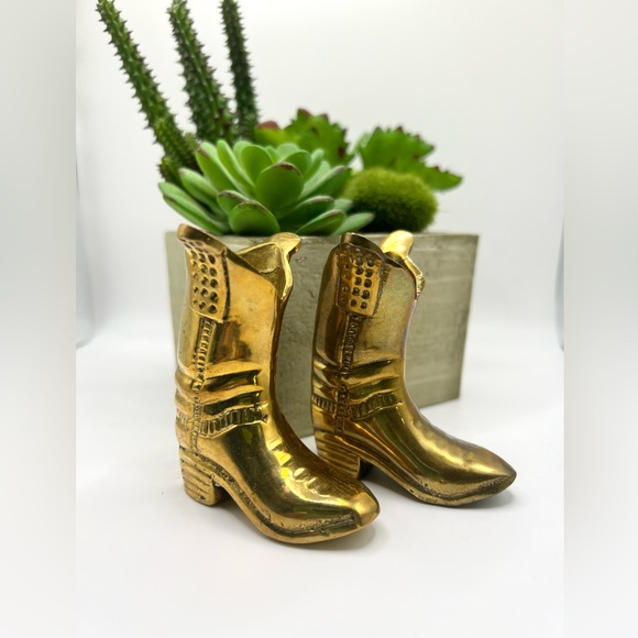 Other | Vintage Cast Brass Cowboy Boots Circa 197s | Poshmark